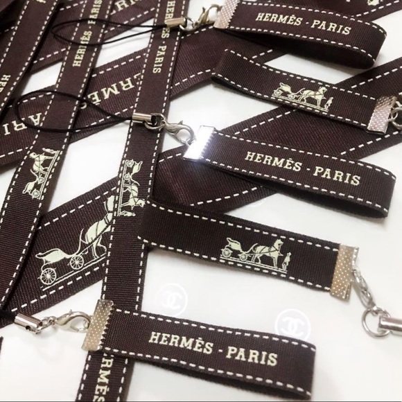 Hermes | Accessories | Hermes Authentic Iconic Brown Bolduc Ribbon 8 ...